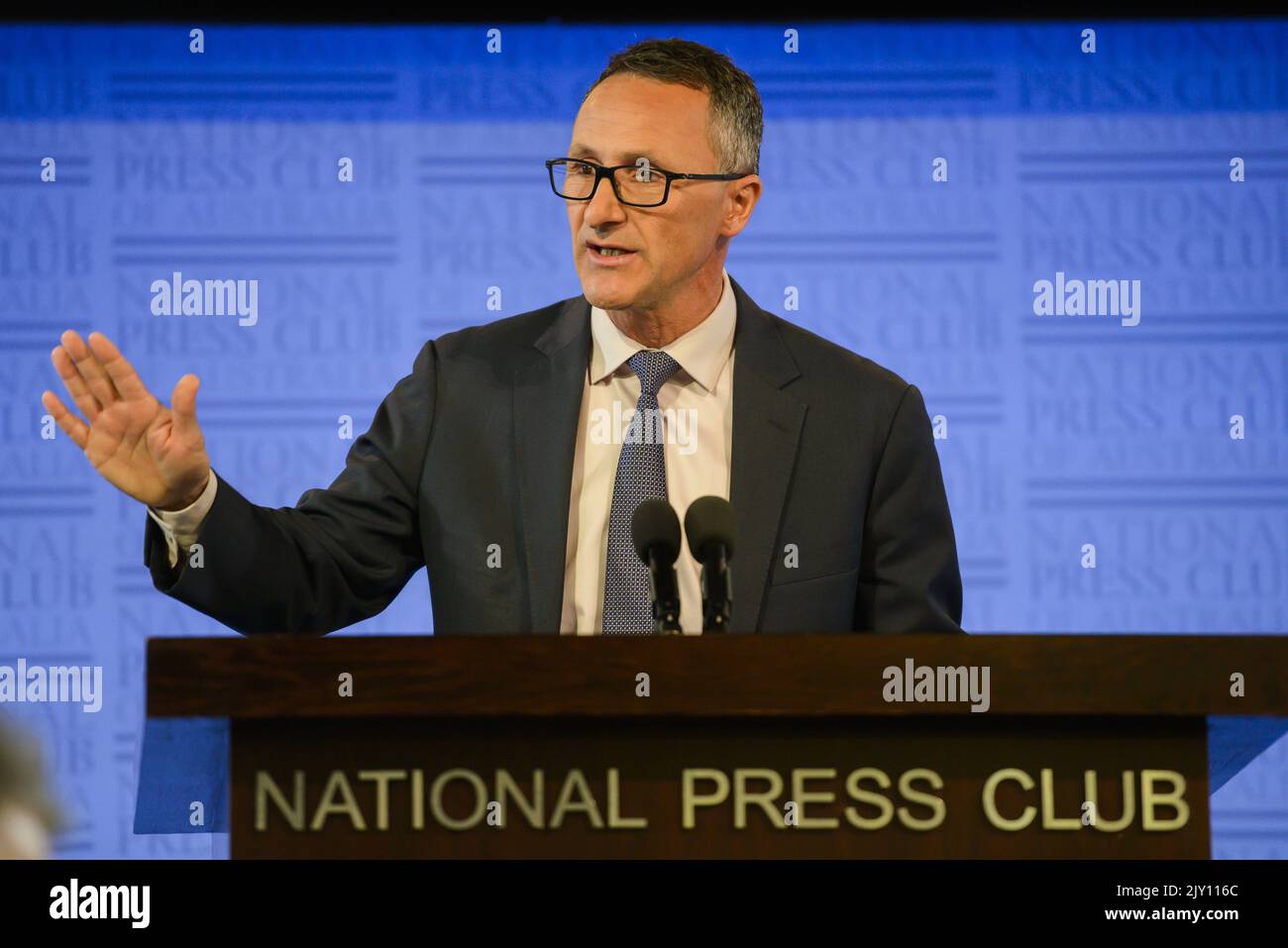 Greens leader Richard Richard Di Natale speaks at the National Press ...
