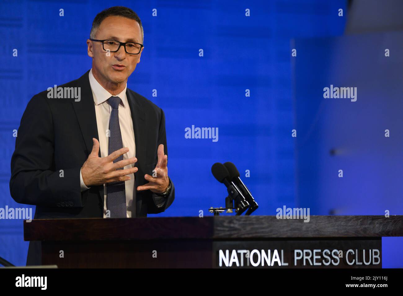 Greens leader Richard Richard Di Natale speaks at the National Press ...