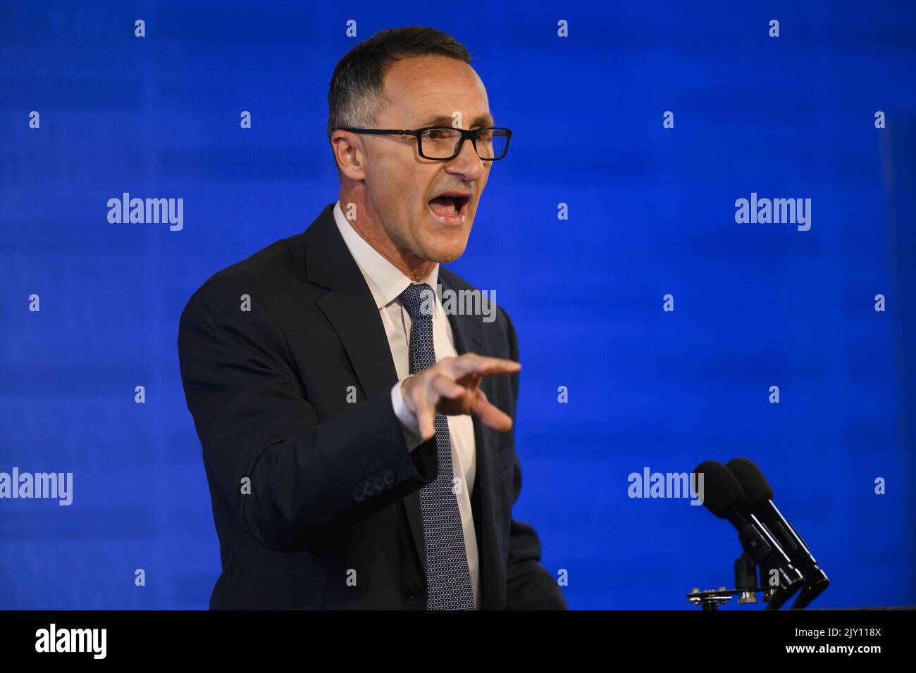 Greens leader Richard Richard Di Natale speaks at the National Press ...