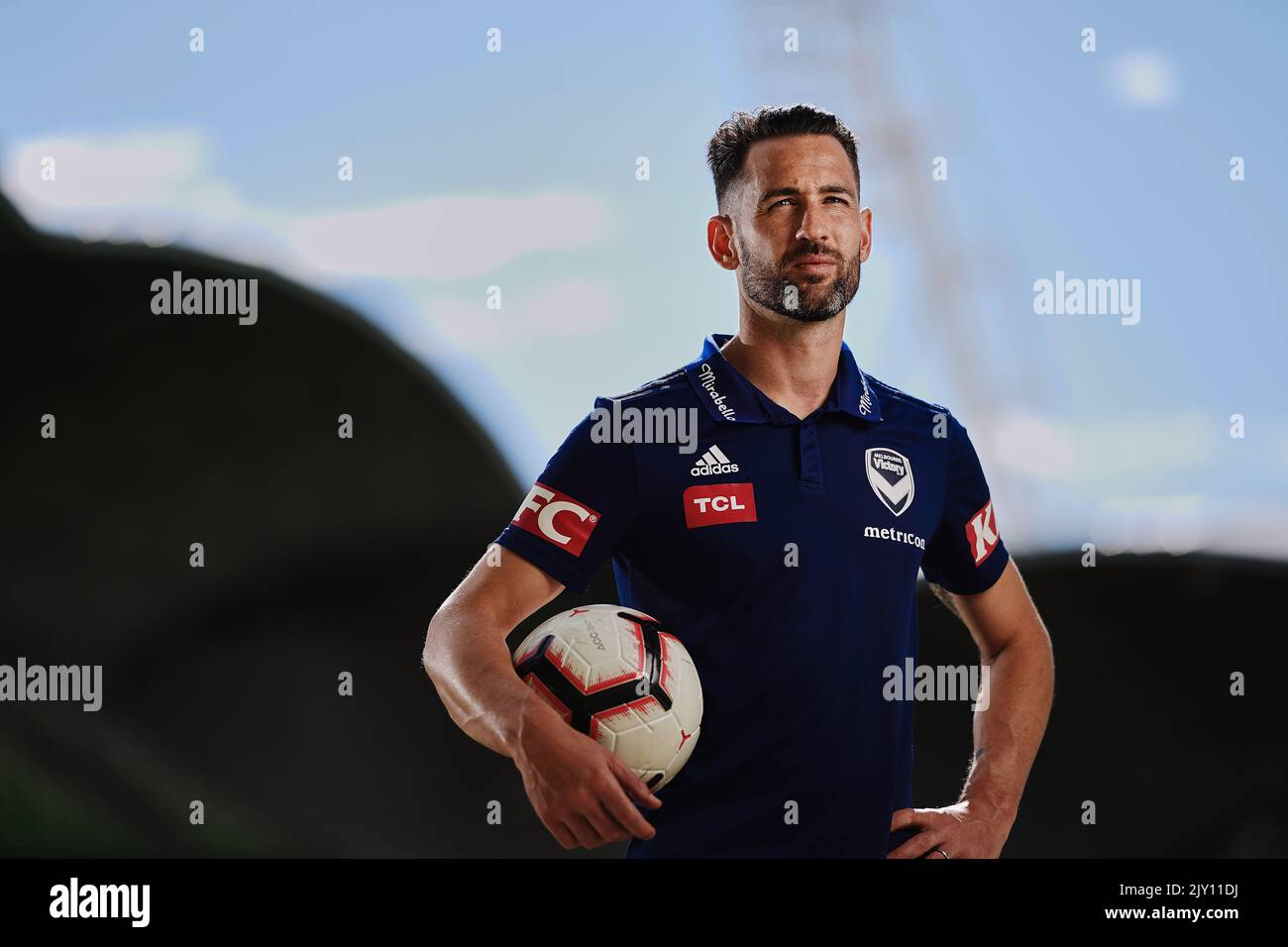 Melbourne Victory player Carl Valeri poses for a portrait at AAMI Park ...