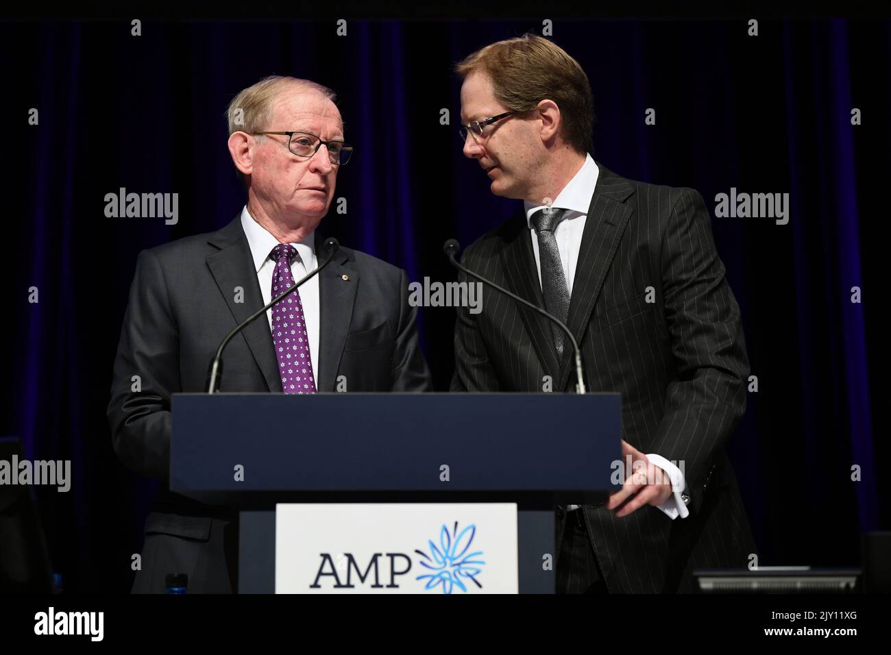 AMP Limited Chairman David Murray (left) and Group General Counsel ...