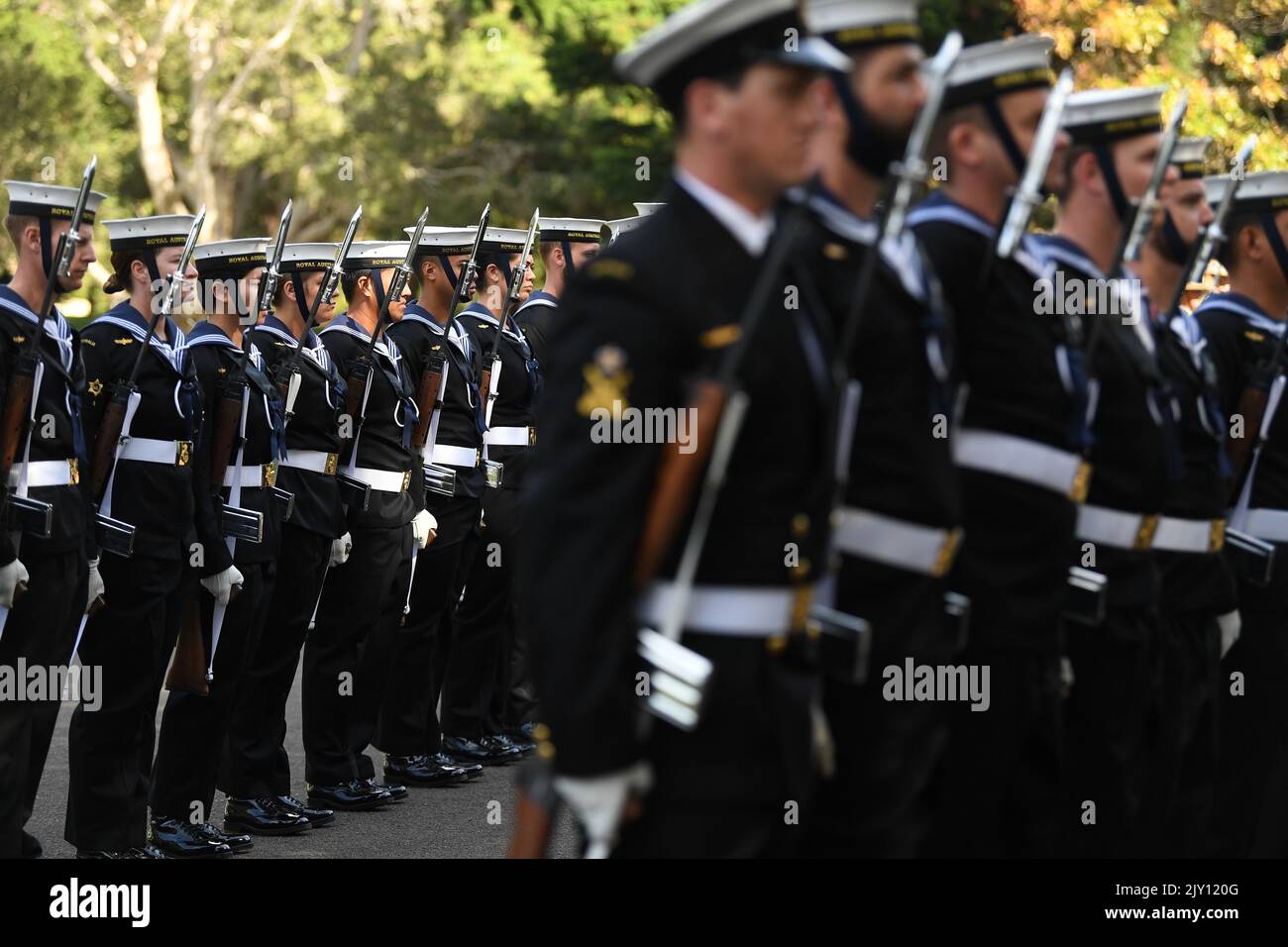 The Federation Guard take their position during the swearing in ...