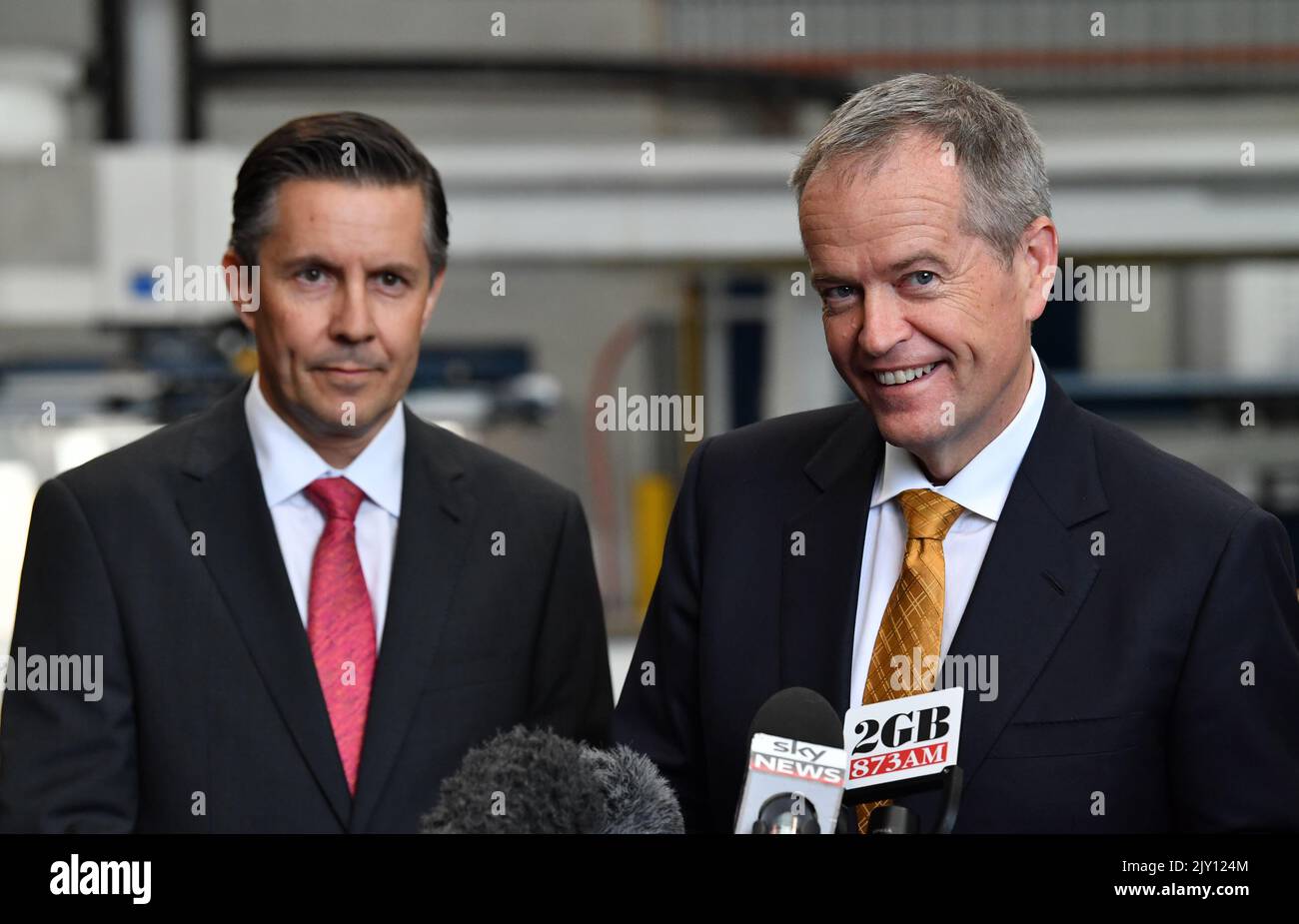 Shadow Minister for Climate Change and Energy, Mark Butler (left) and ...