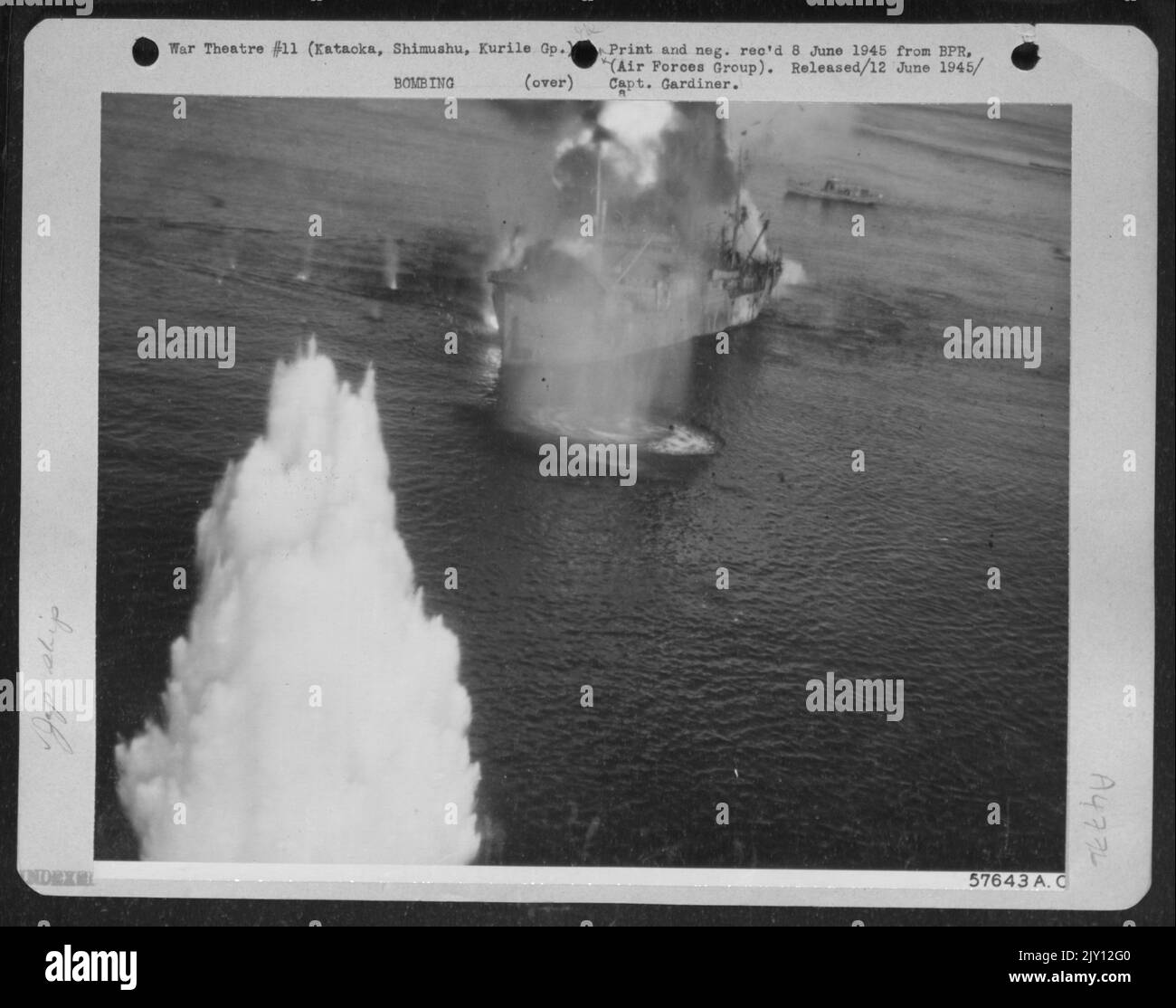 Beginning Of The End Of A 2,500 Ton Japaneseanese Cargo Ship, Sunk In ...