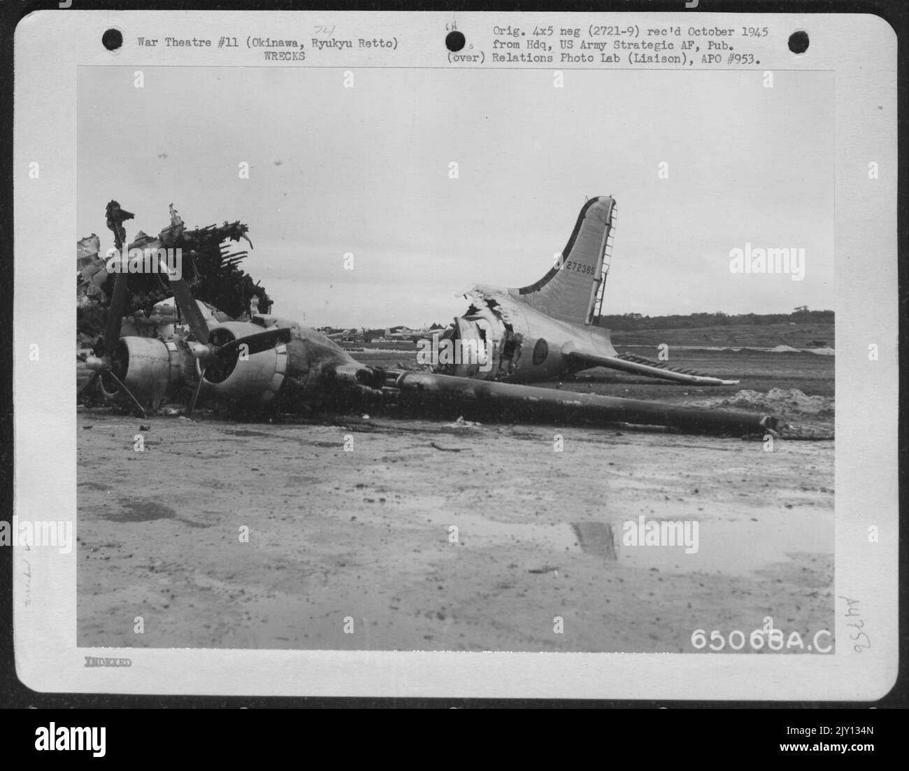 Wrecked U.S. Planes After Japanese Air Attack On Yontan Airfield ...