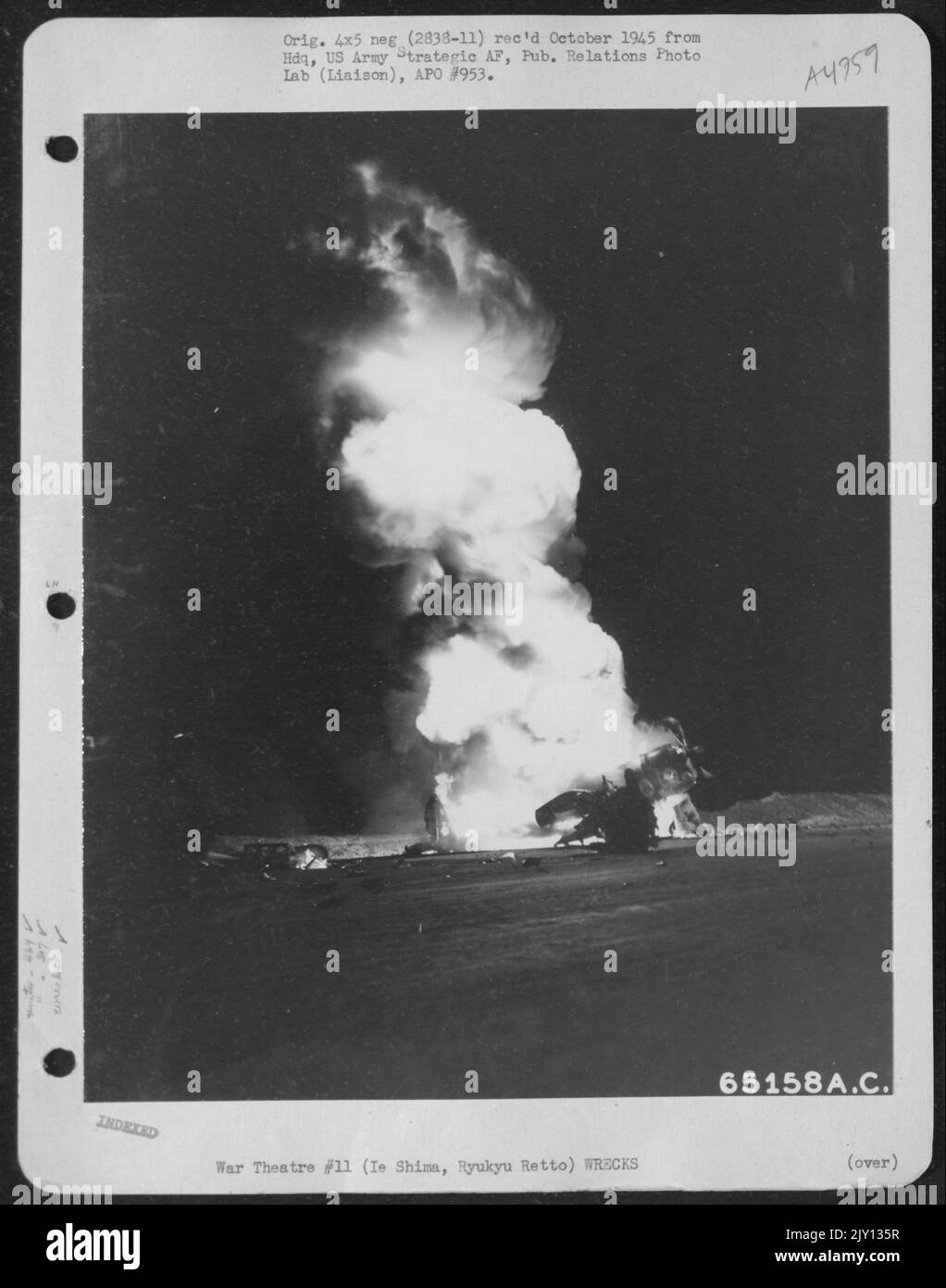Service Group Firemen And Other Air Force Personnel Battle Fire ...