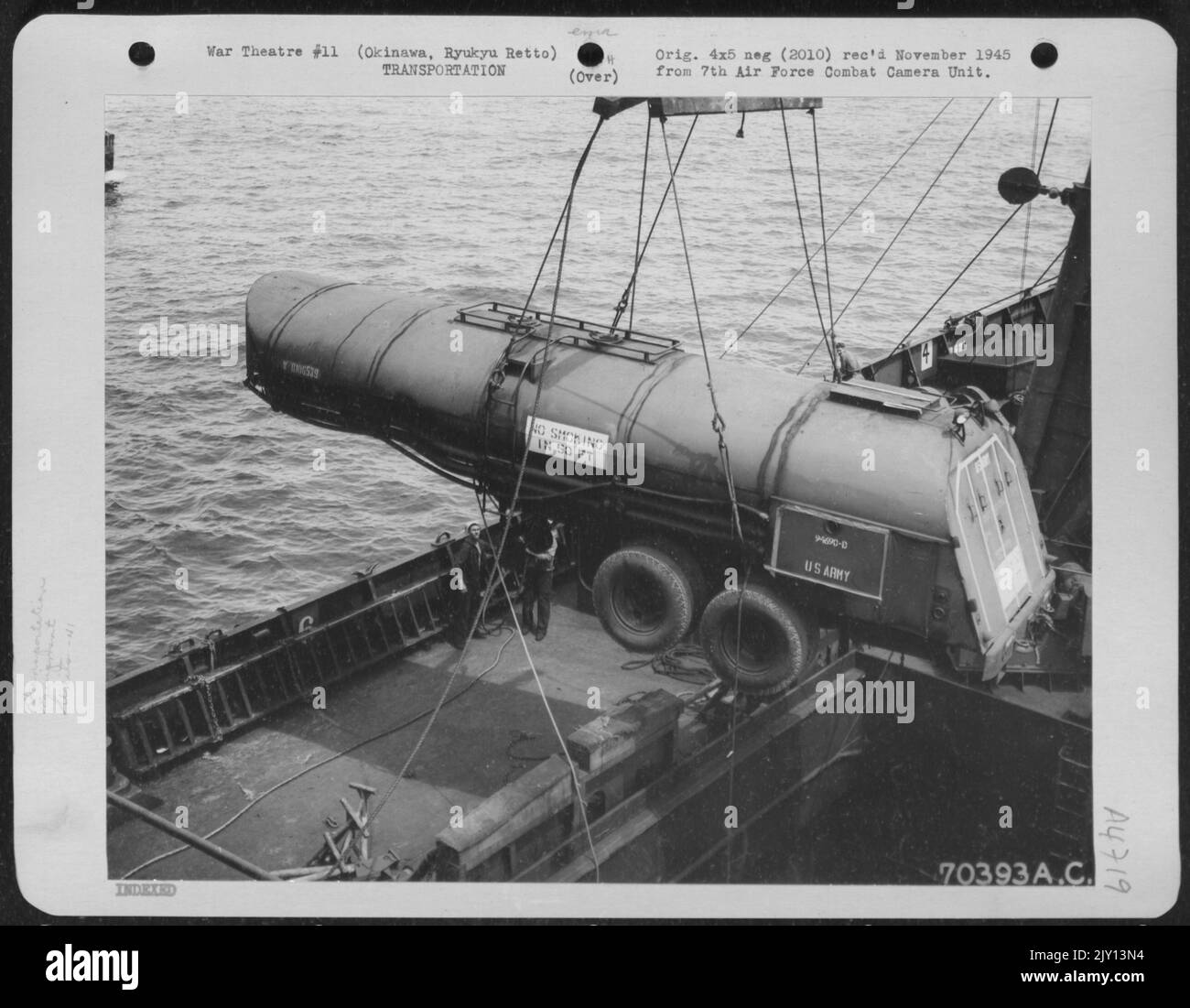 A Gasoline Trailer Of The 41St Bomb Group Which Will Be Transferred To ...