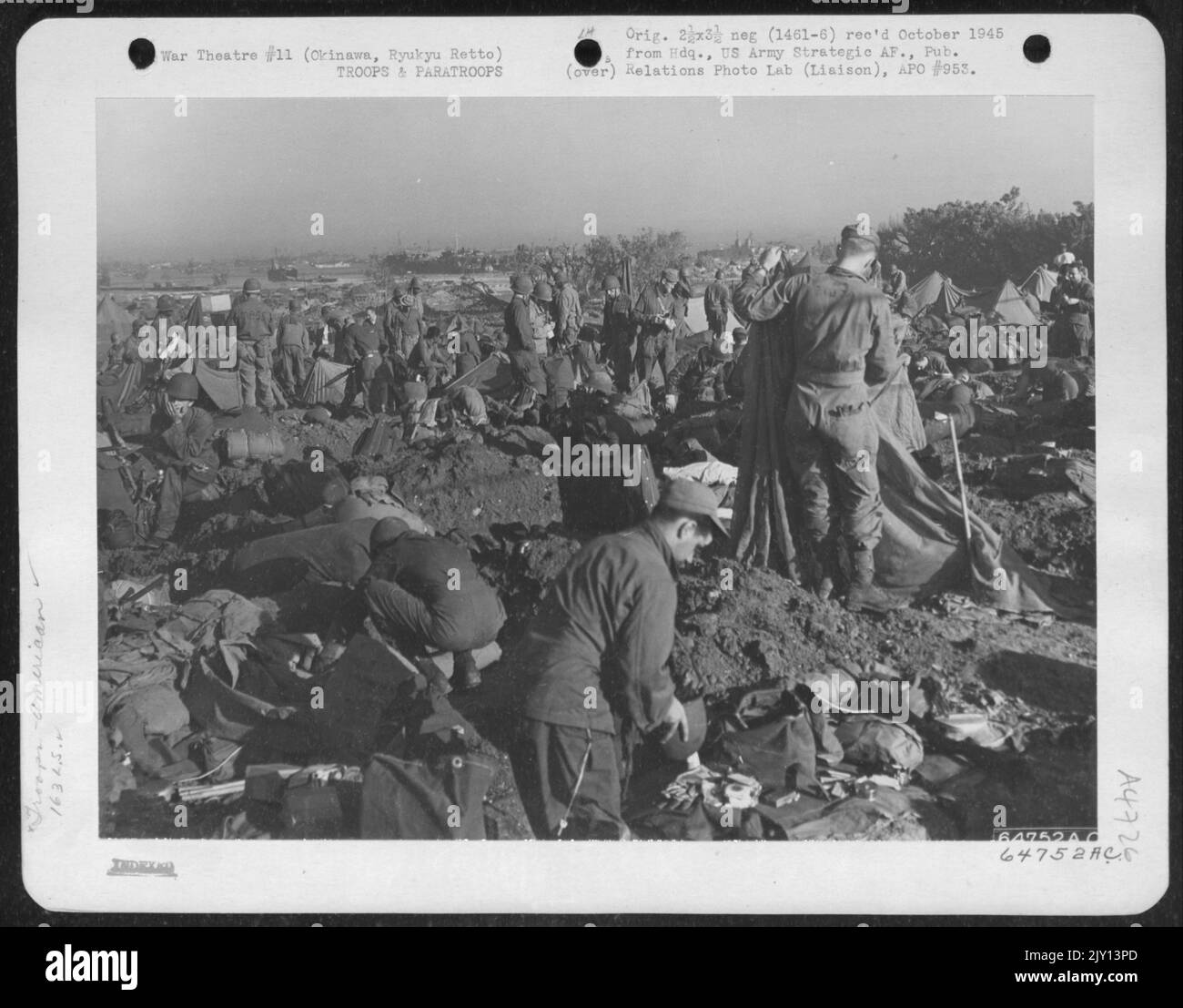 Troops Of The 163Rd Liaison Squadron, 10Th Army, Establish Sleeping ...