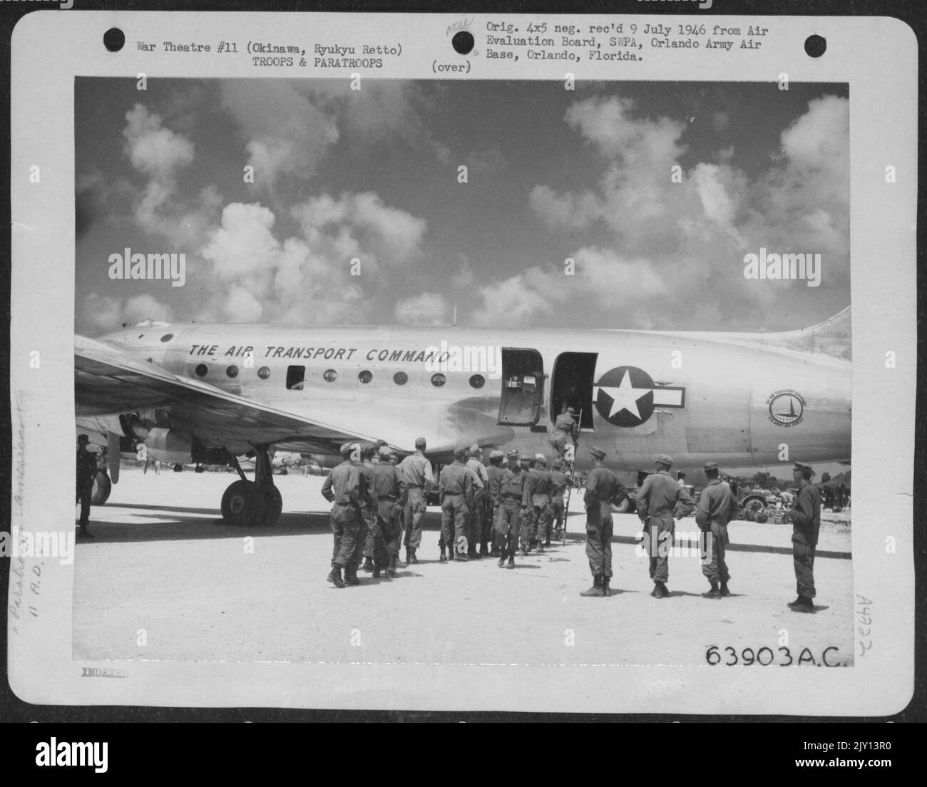 Okinawa, Ryukyu Retto. Kadena Airstrip. Troops Of The 11Th Airborne ...