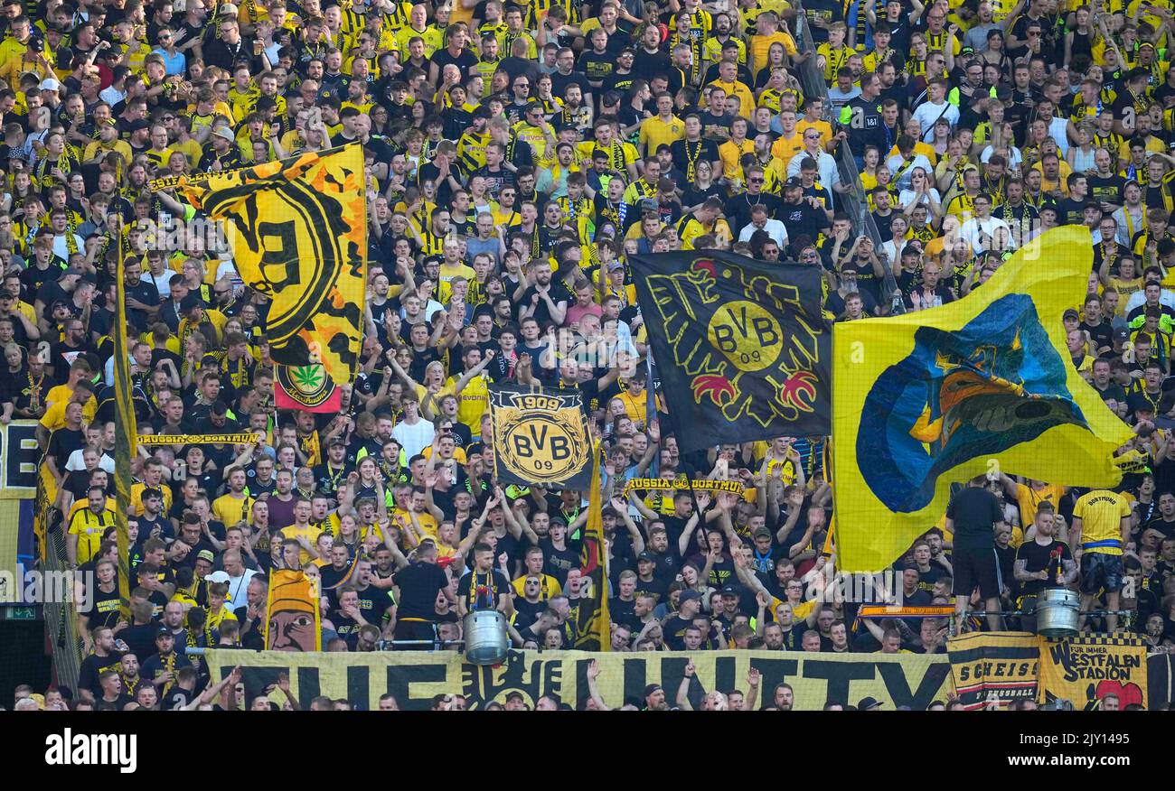 September 6, 2022: . Borussia Dortmund fans during Borrusia Dortmund ...