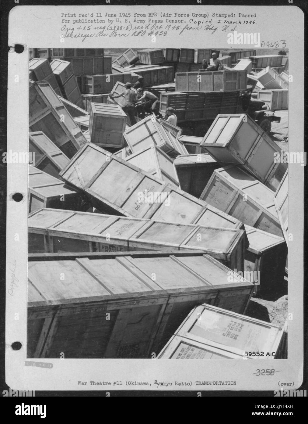 Thousands Of Long Oblong Wooden Boxes Being Stacked Up At This 7Th Aaf ...