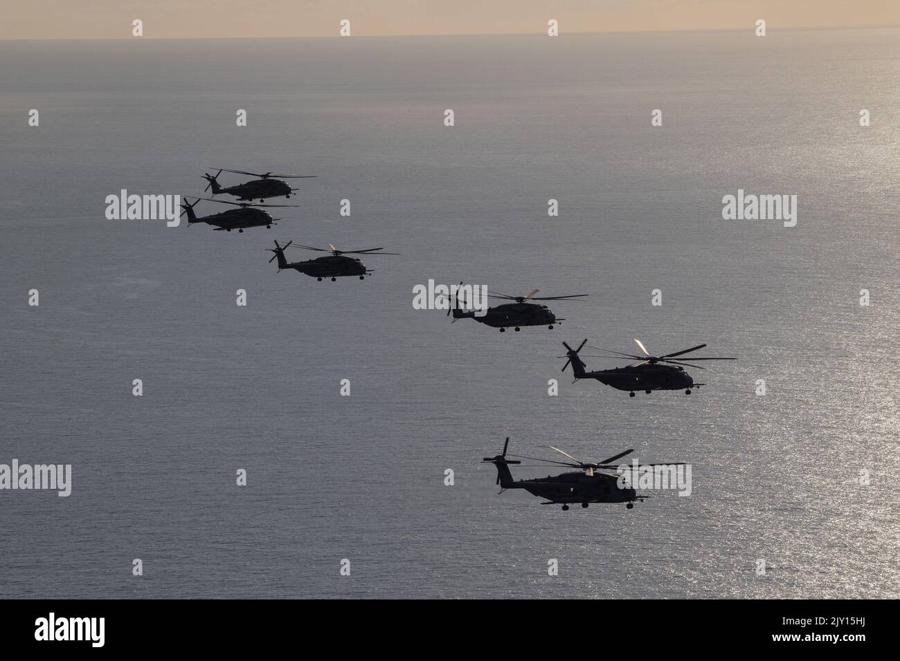U.S. Marine Corps CH-53E Super Stallion helicopters assigned to Marine ...