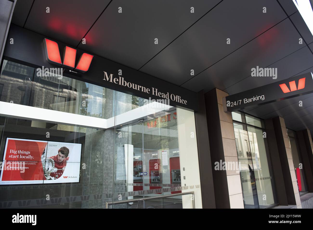 Westpac Bank signage is seen in Melbourne, Sunday, 5 May 2019. Westpac ...