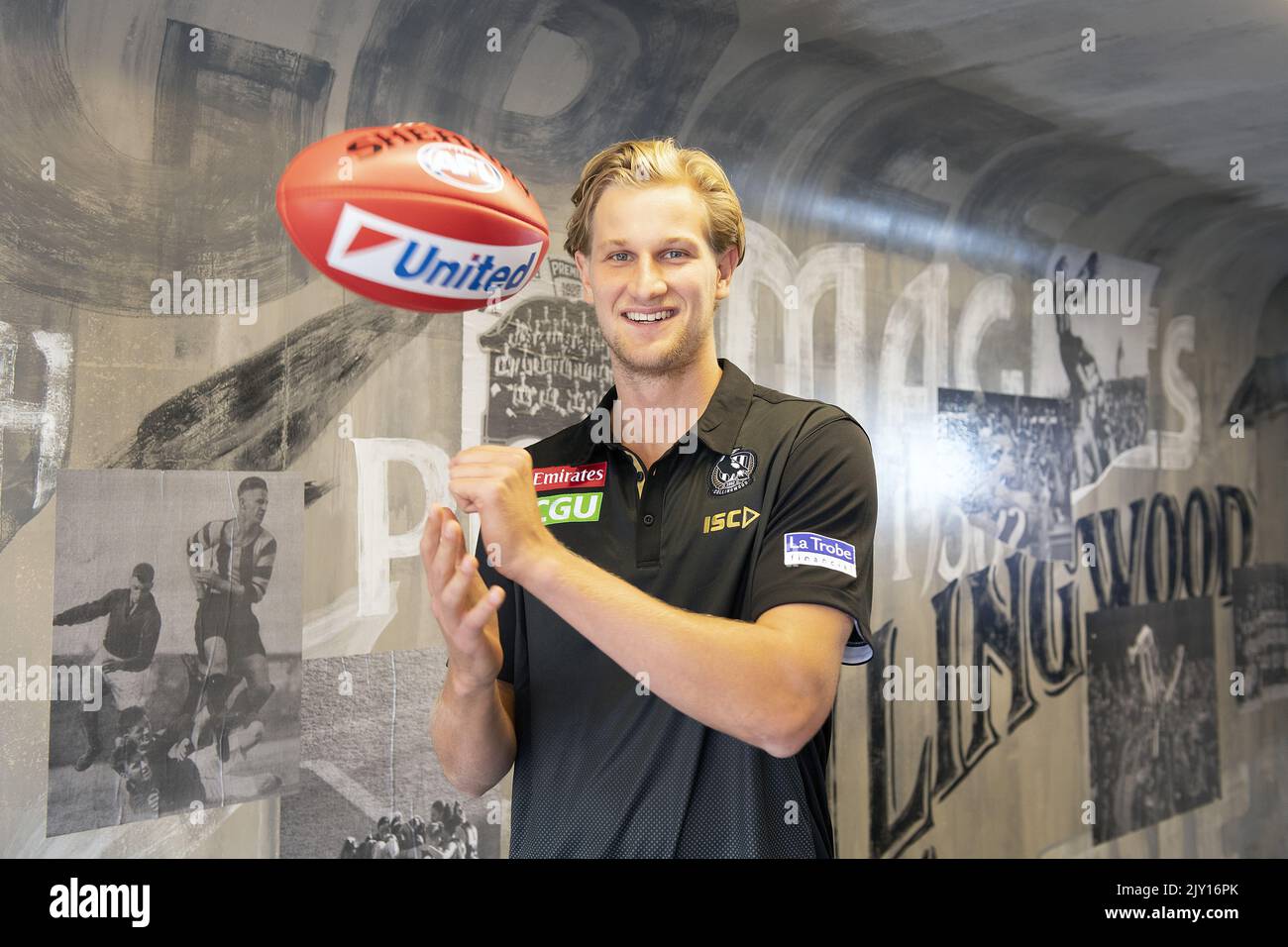 Tom Wilson poses for a photo during a press conference in Melbourne ...