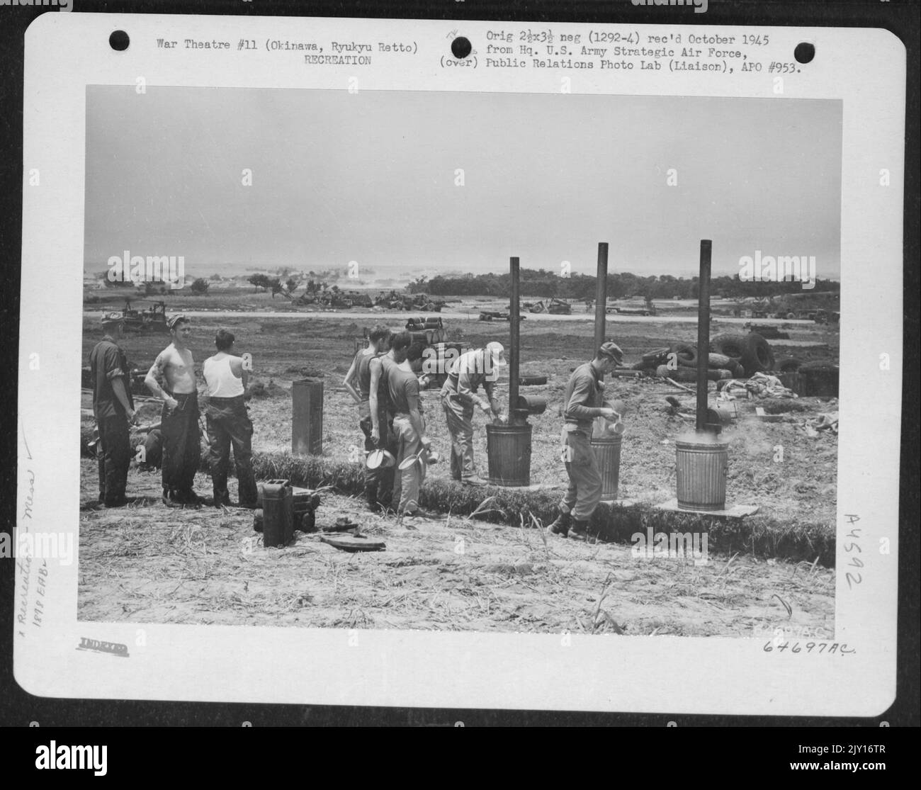 Men Of The 1878Th Engineer Aviation Battalion Wash Their Mess Kits In ...