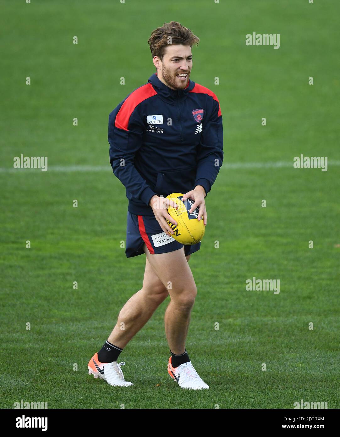 Jack Viney of the Demons is seen during training at Casey Fields in ...