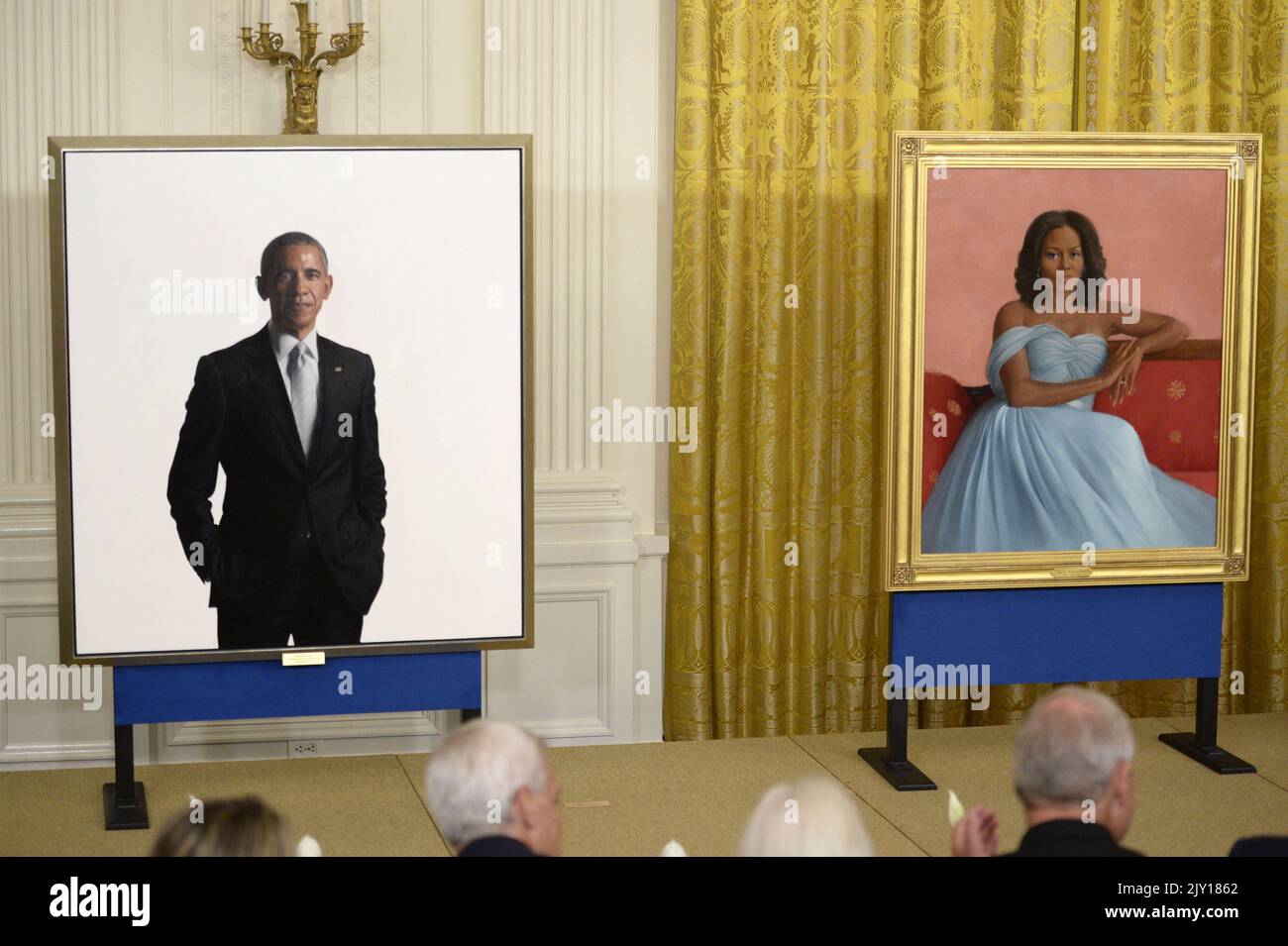 Michelle obama portrait unveiling hi-res stock photography and images ...
