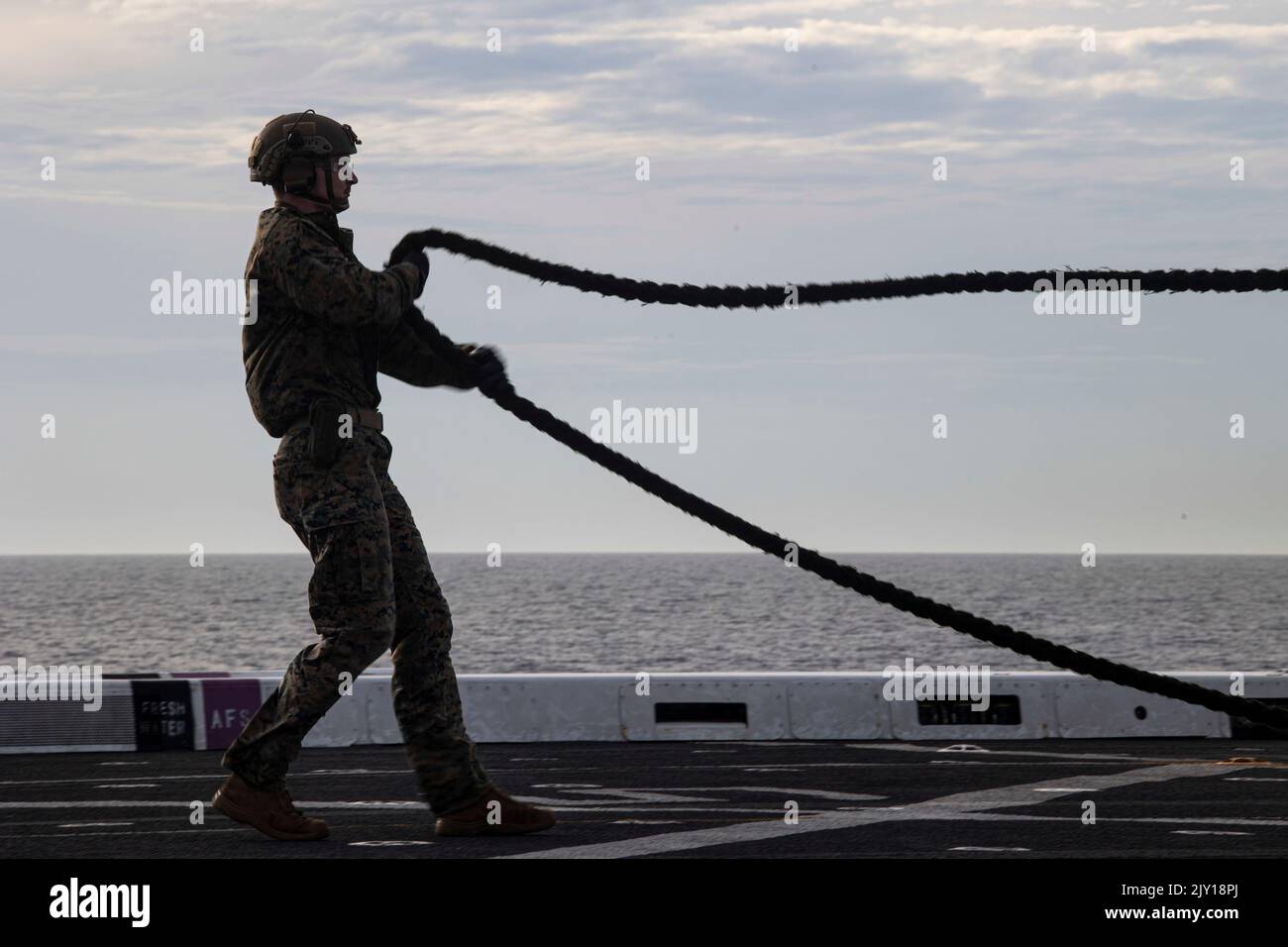 A U.S. Marine with Battalion Landing Team 2/5, 31st Marine ...