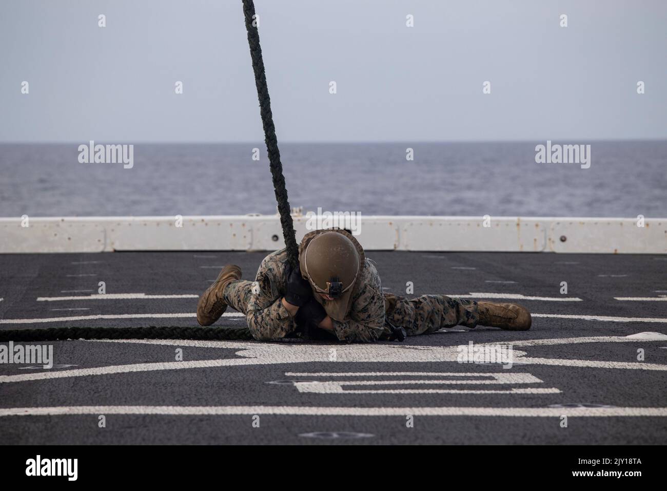 A U.S. Marine with Battalion Landing Team 2/5, 31st Marine ...