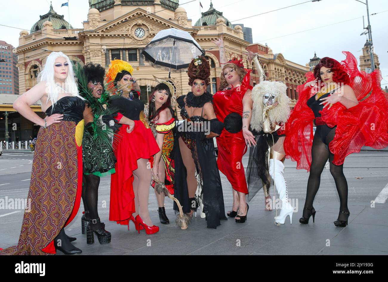 Aboriginal and Torres Strait Islander drag entertainers (L-R) Anna'Mal ...