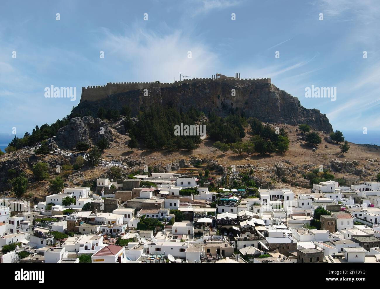 The island of Rhodes ln Greece, with its crystal clear sea and its ...