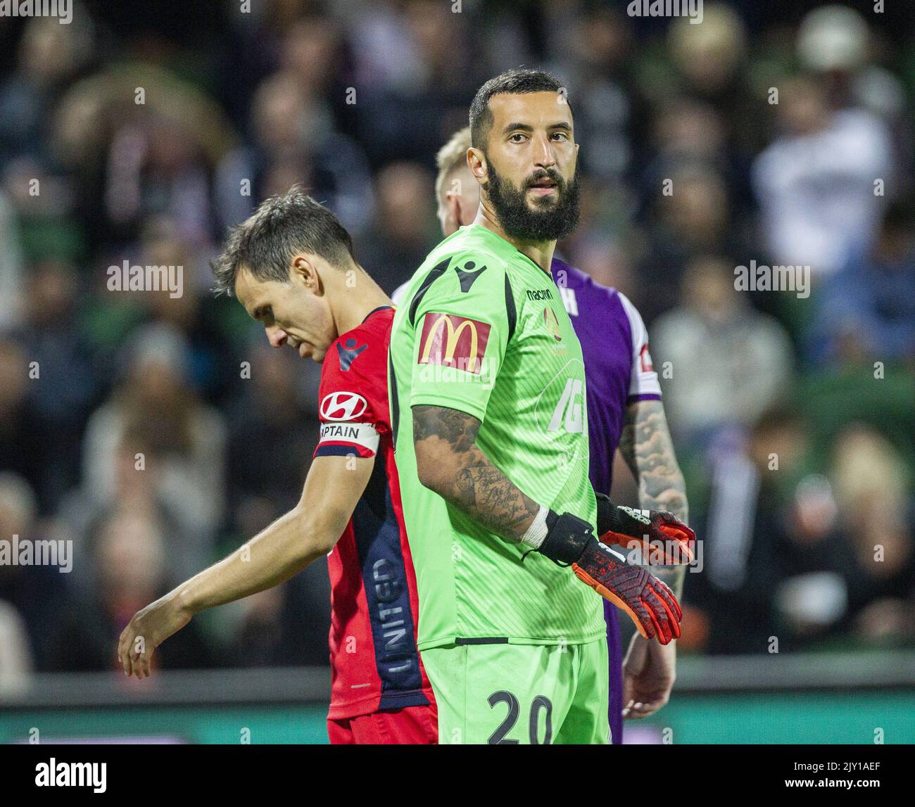 Paul Izzo of Adelaide United during the A-League Semi Final 1 between ...
