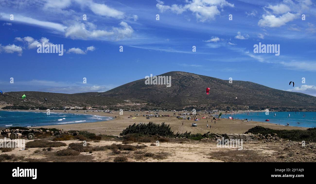 The island of Rhodes ln Greece, with its crystal clear sea and its ...