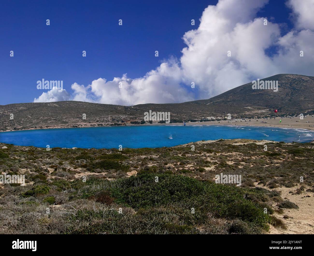 The island of Rhodes ln Greece, with its crystal clear sea and its ...