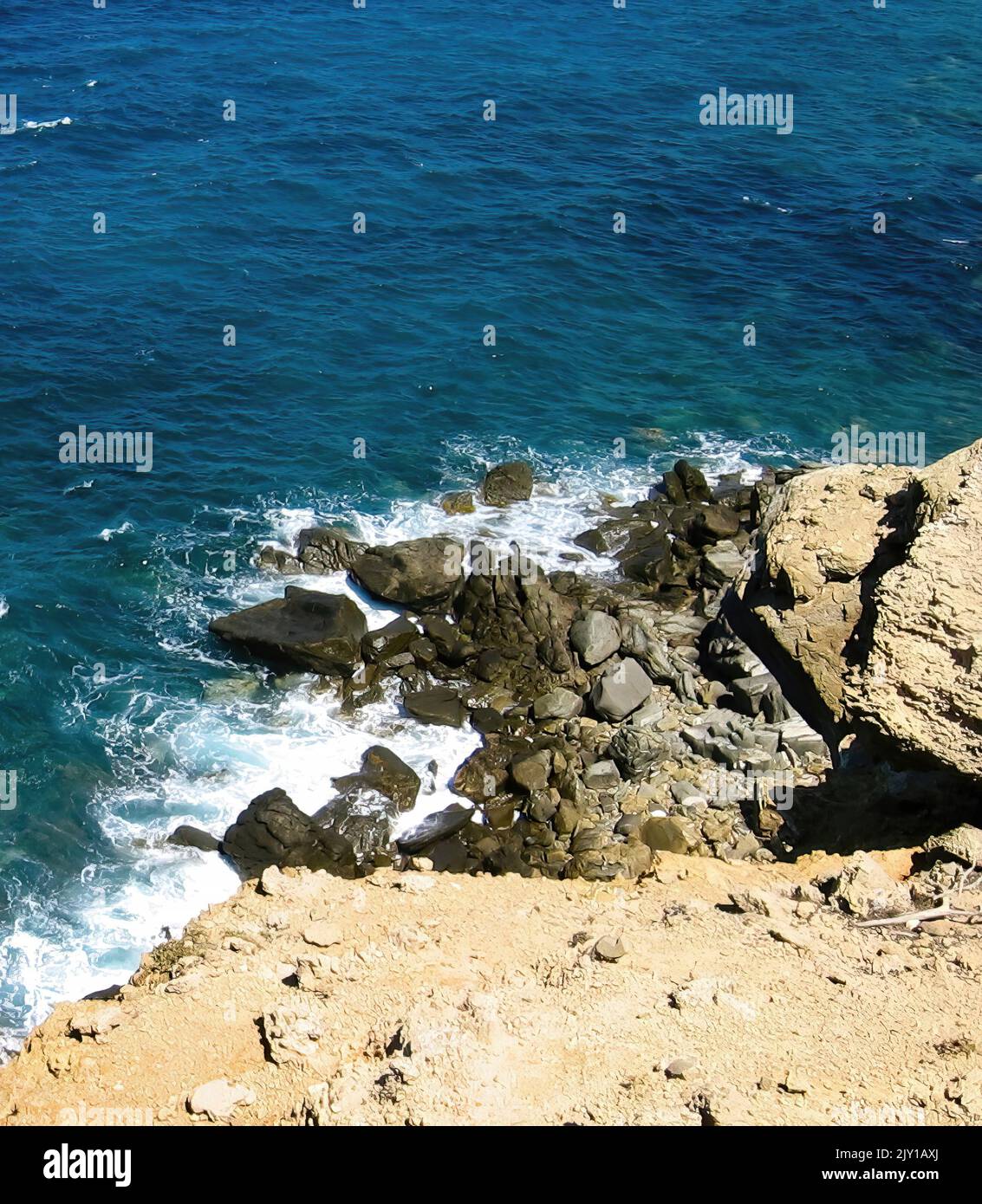 The island of Rhodes ln Greece, with its crystal clear sea and its ...