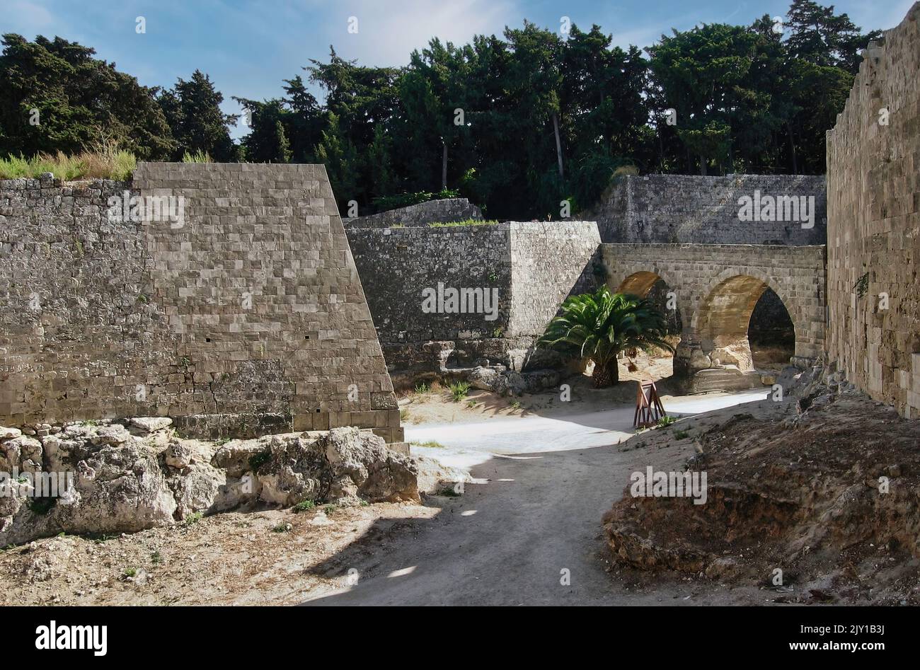 The island of Rhodes ln Greece, with its crystal clear sea and its ...