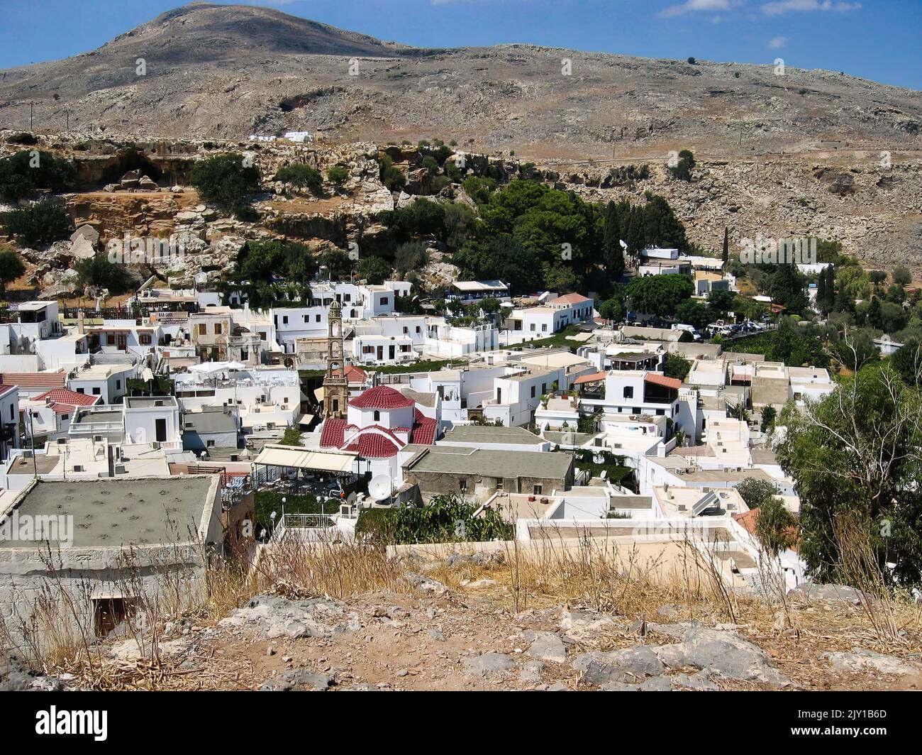 The island of Rhodes ln Greece, with its crystal clear sea and its ...