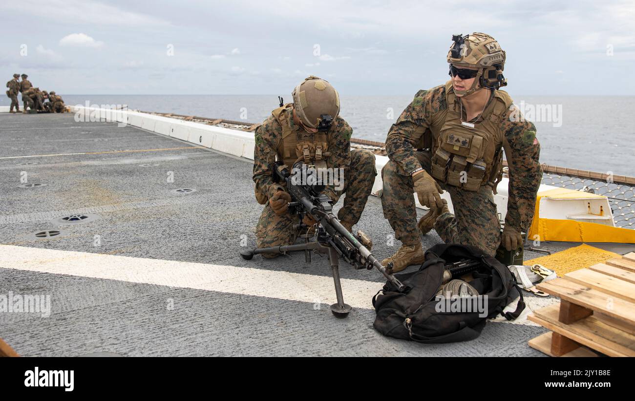U.S. Marines with Battalion Landing Team 2/5, 31st Marine Expeditionary ...