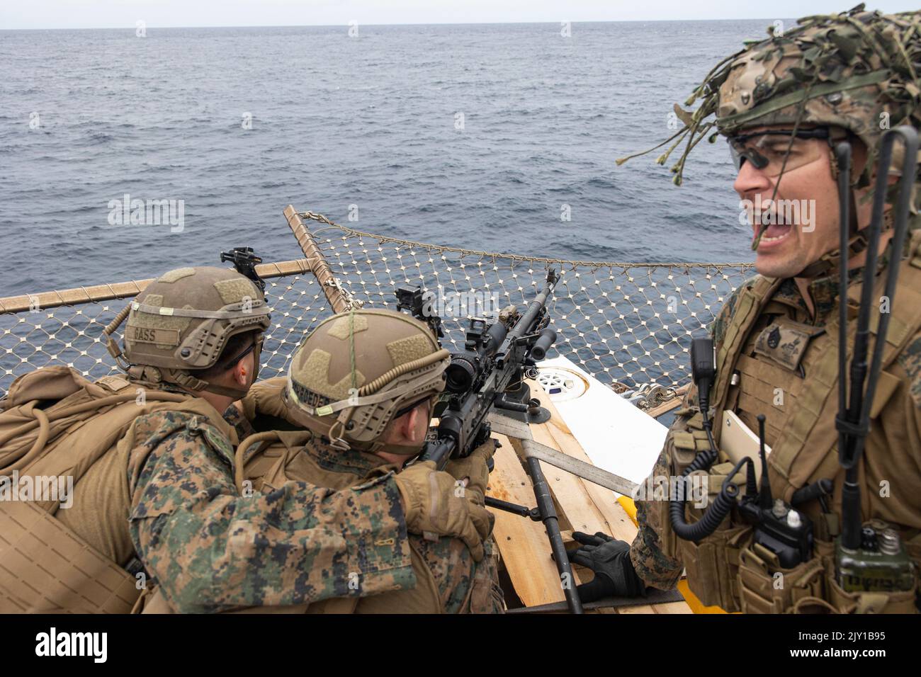 U.S. Marines with Battalion Landing Team 2/5, 31st Marine Expeditionary ...