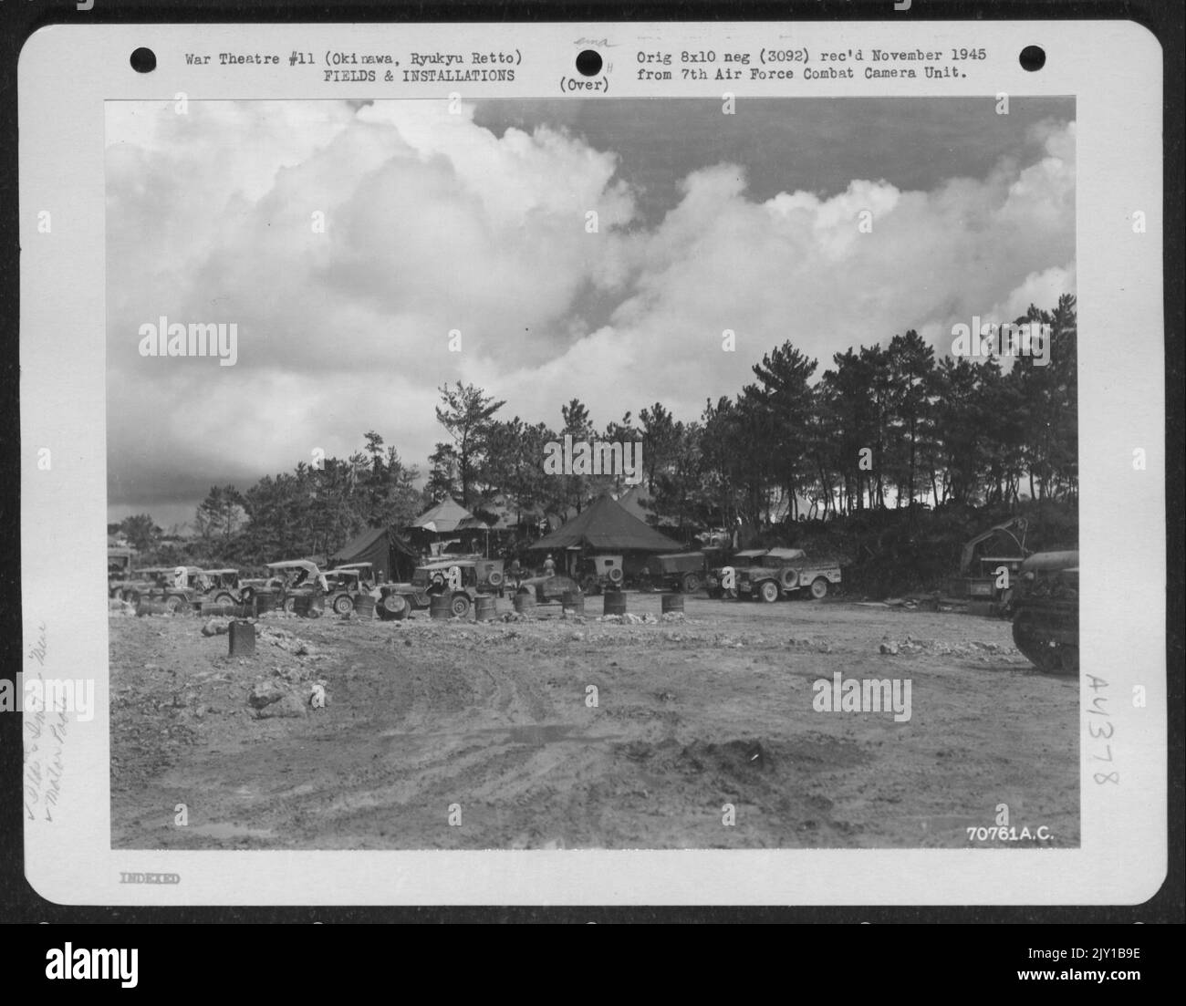 Motor Pool In The 7Th Air Force Headquarters Area On Okinawa, Ryukyu ...