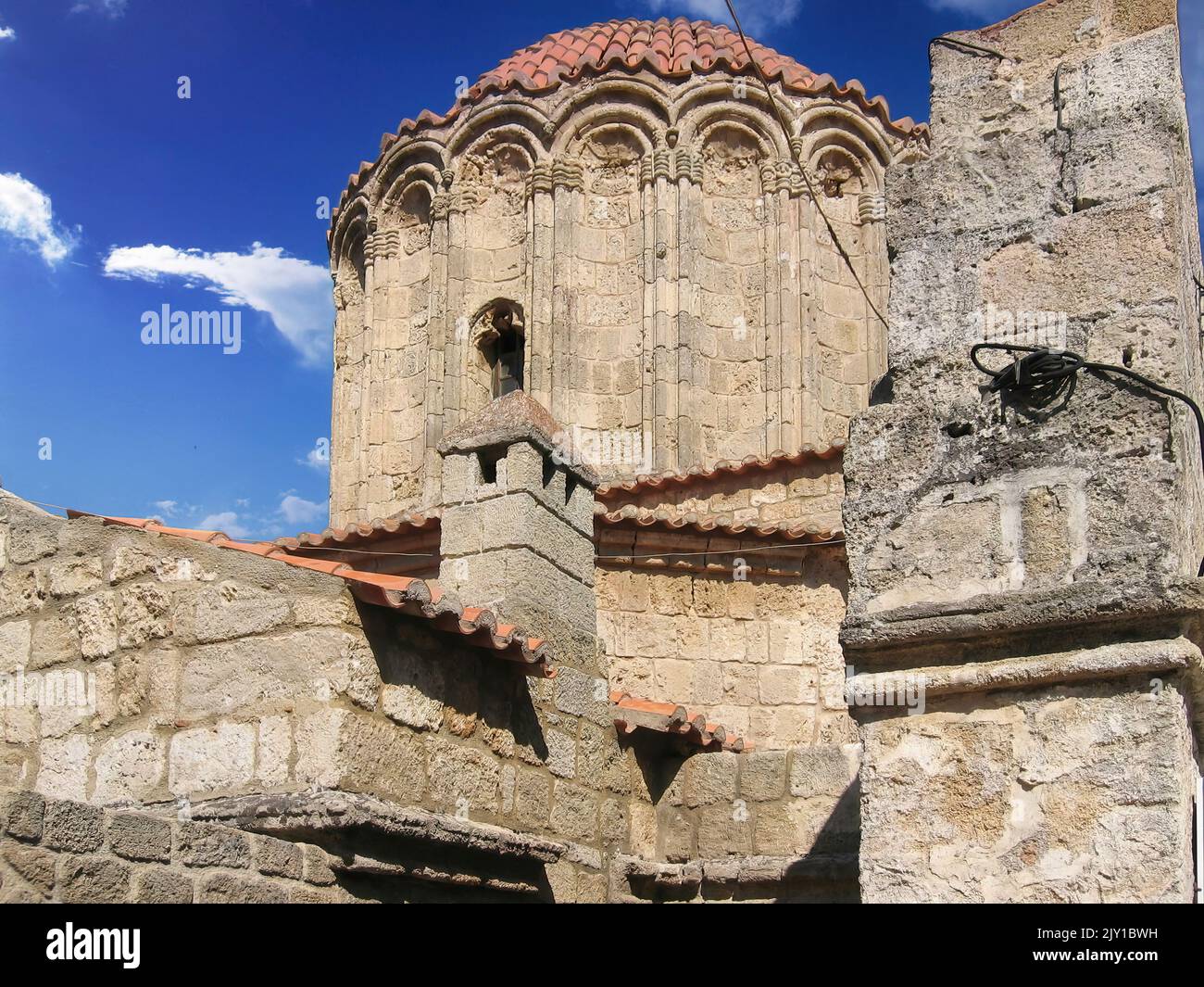 The island of Rhodes ln Greece, with its crystal clear sea and its ...