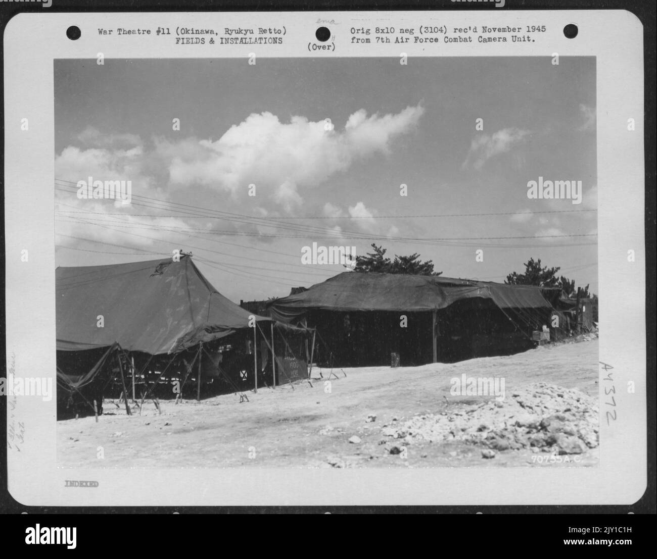 Officers Mess And Kitchen Tents In The 7Th Air Force Headquarters Area ...