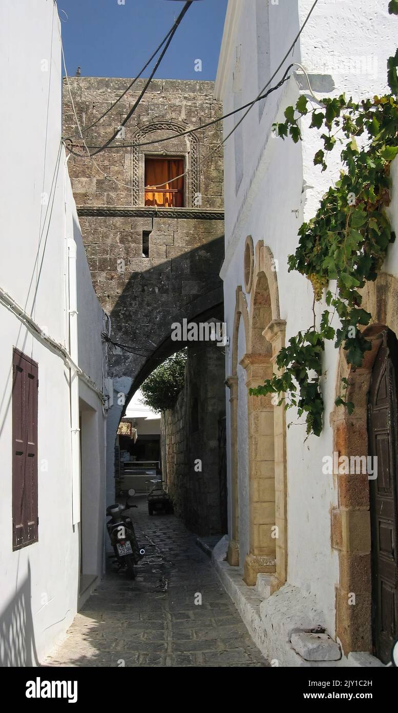 The island of Rhodes ln Greece, with its crystal clear sea and its ...