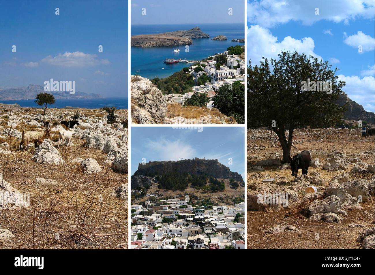 The island of Rhodes ln Greece, with its crystal clear sea and its ...