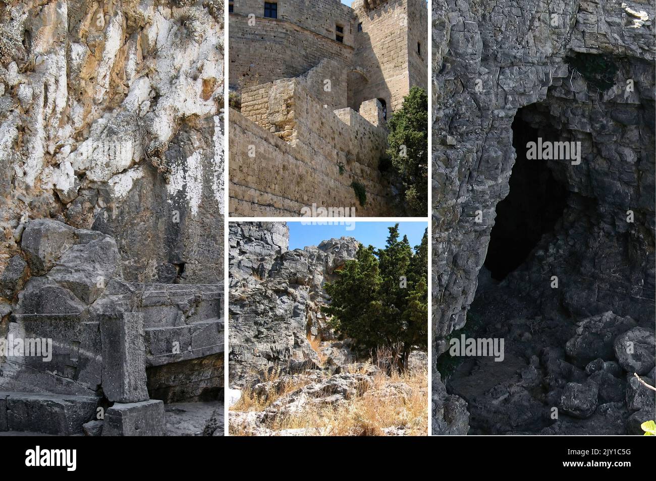 The island of Rhodes ln Greece, with its crystal clear sea and its ...