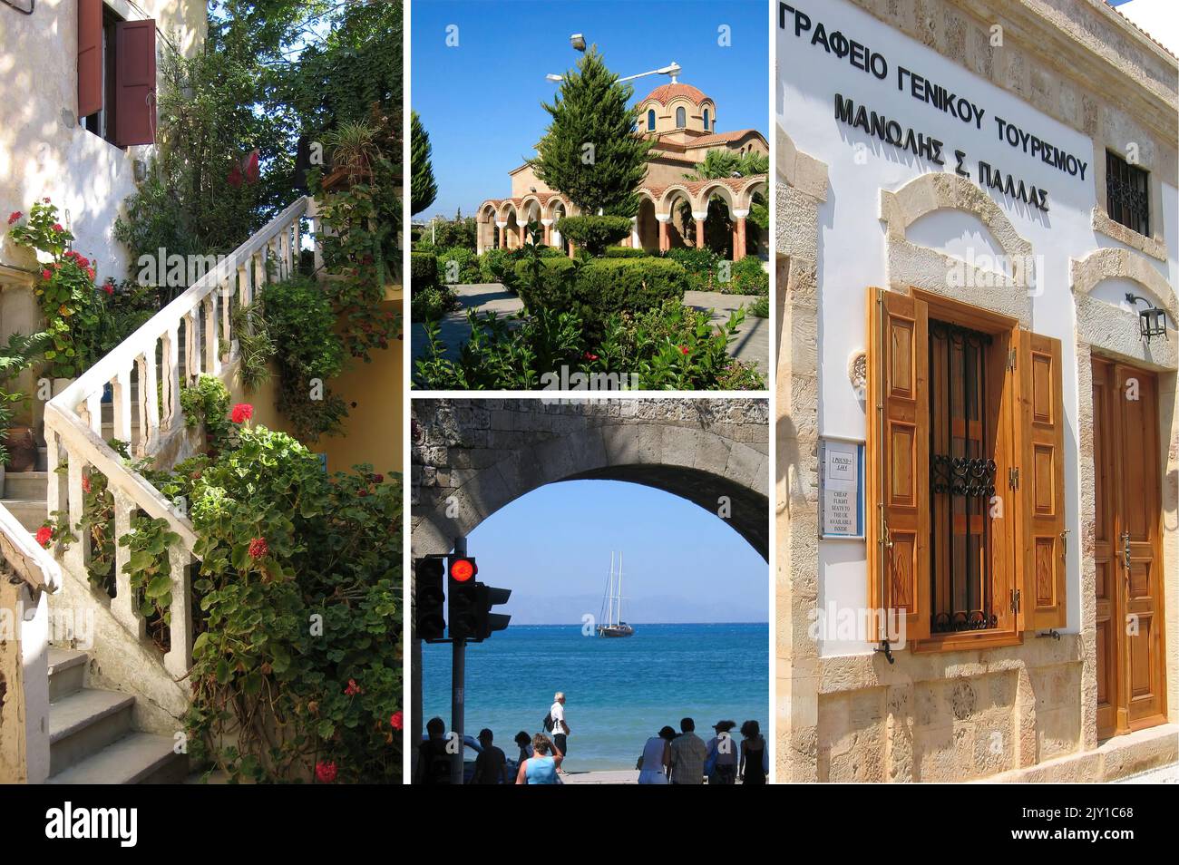 The island of Rhodes ln Greece, with its crystal clear sea and its ...
