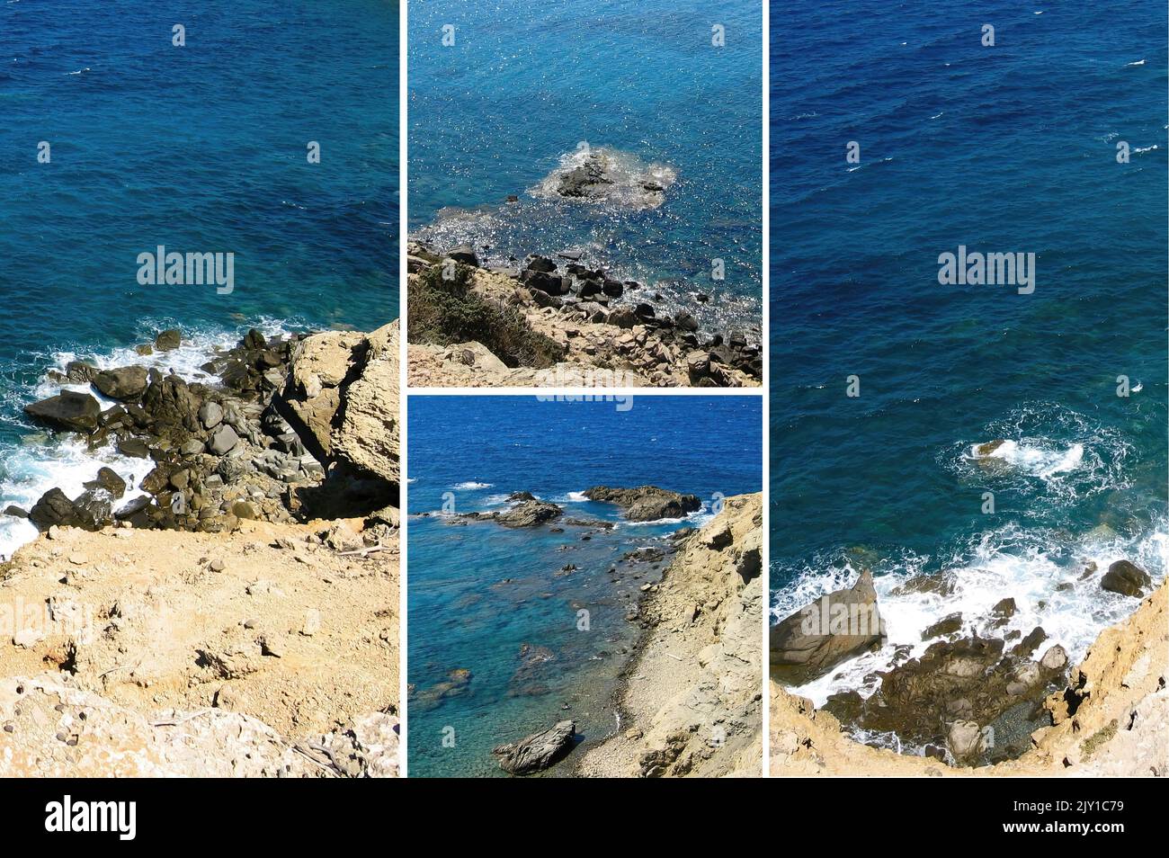 The island of Rhodes ln Greece, with its crystal clear sea and its ...