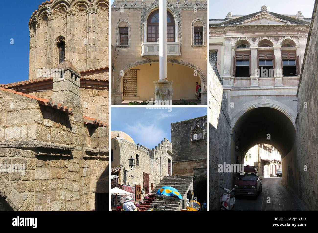 The island of Rhodes ln Greece, with its crystal clear sea and its ...