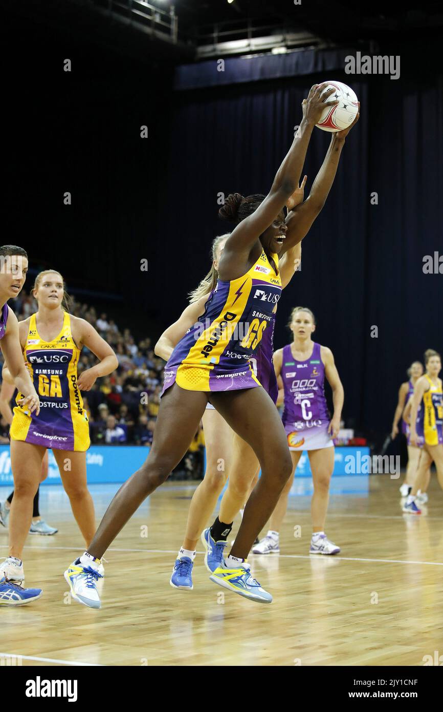 Lightning's Peace Proscovia pictured during the Round 3 Super Netball ...
