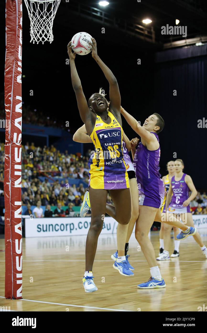 Lightning's Peace Proscovia pictured during the Round 3 Super Netball ...