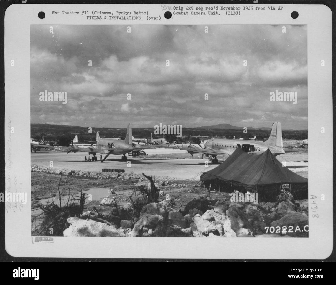 As Far As The Eye Can See On 17 August 1945, Along The Parking Ramps On ...