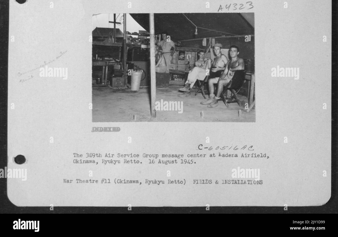 The 389Th Air Service Group Message Center At Kadena Airfield, Okinawa ...