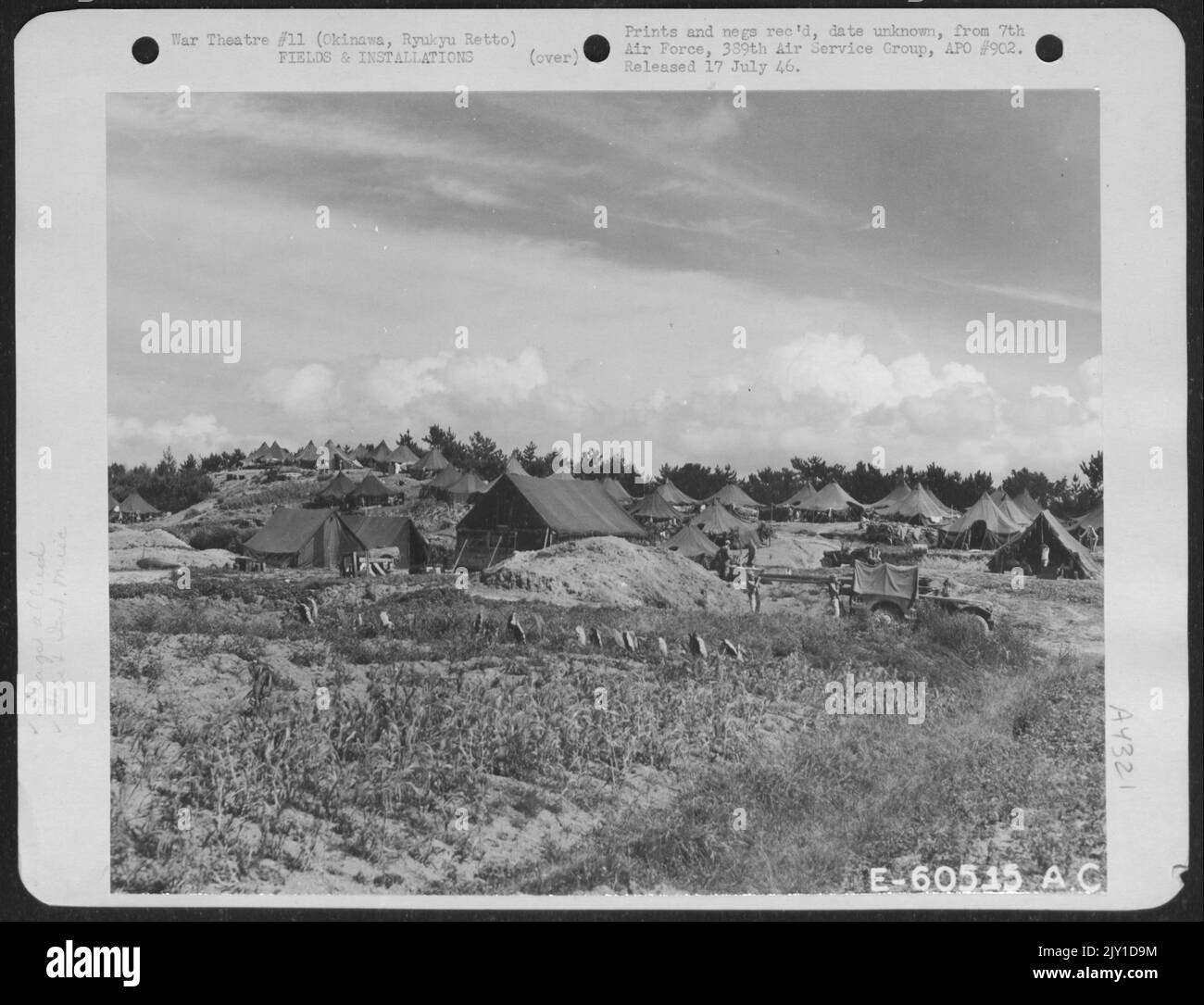 Headquarters Squadron Area At Kadena Airfield, Okinawa, Ryukyu Retto ...