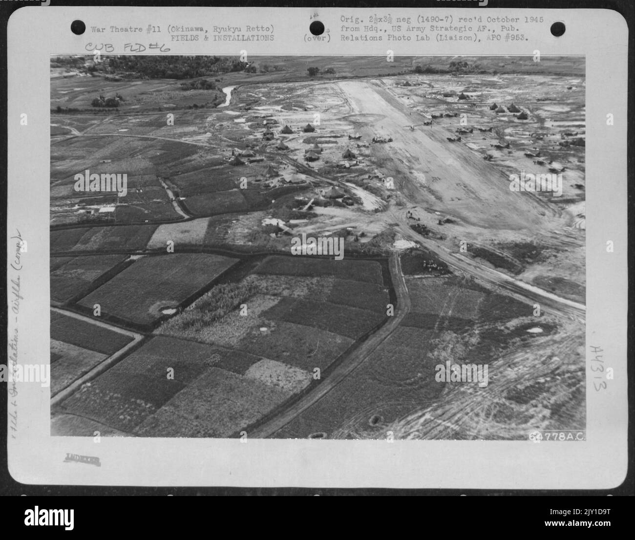 Aerial View Of Cub Field #6 On Okinawa, Ryukyu Retto Stock Photo - Alamy