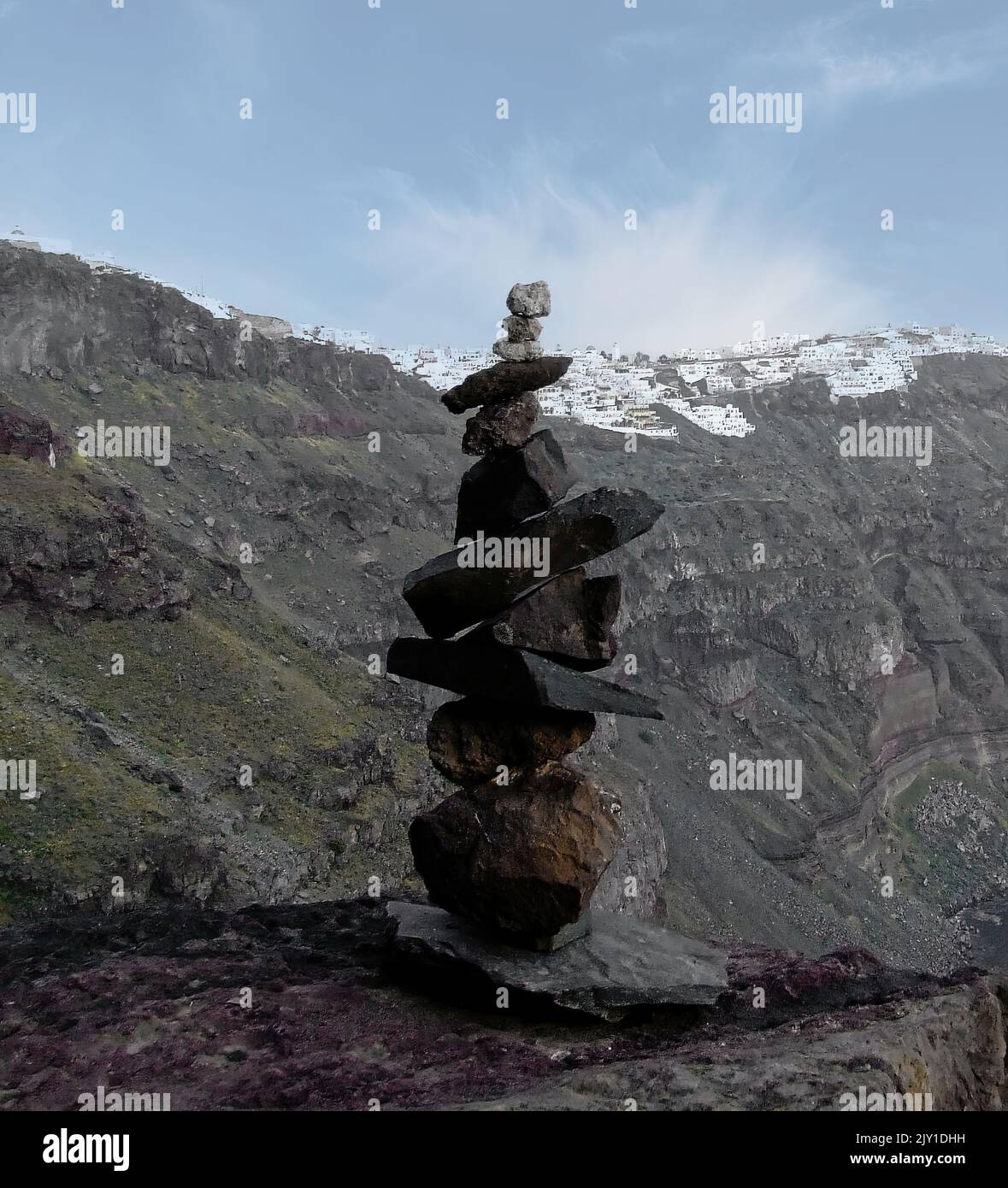 Santorini Greek island,of the Cyclades,with its landscapes and its ...