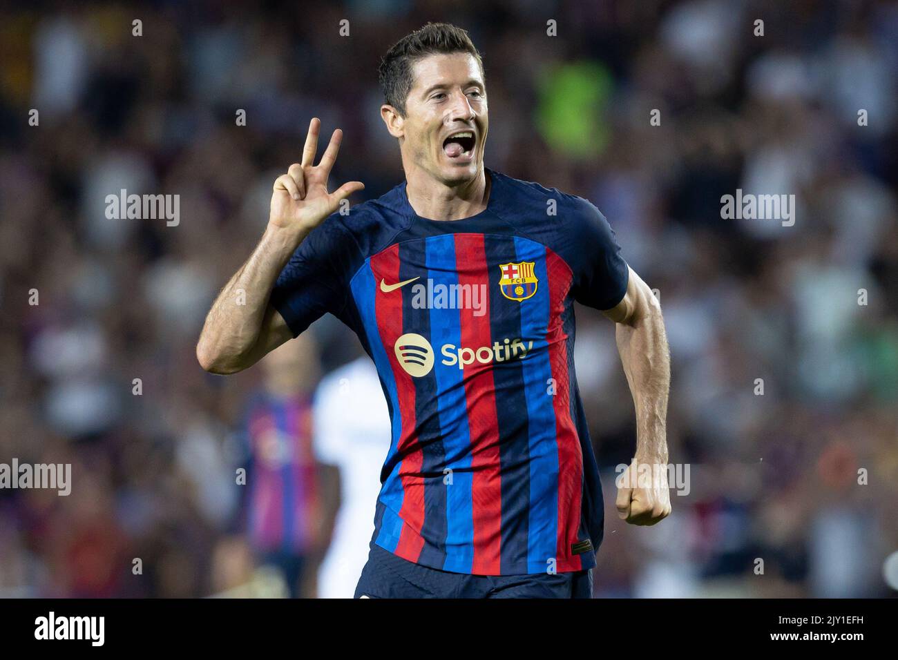 Barcelona, Spain. 07th Sep, 2022. Robert Lewandowski of FC Barcelona ...